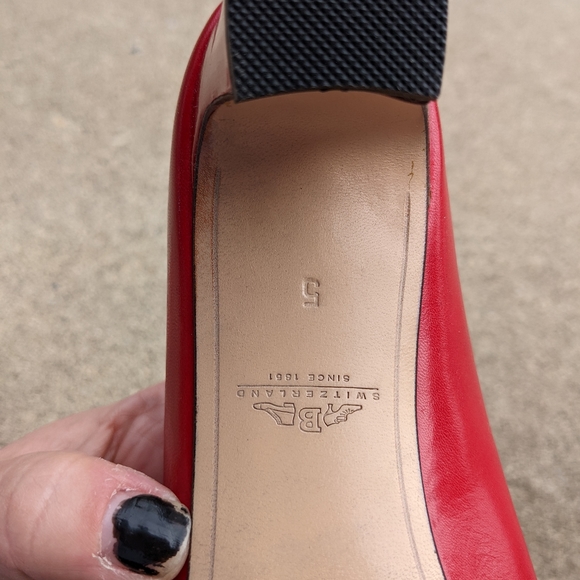 Bally | Shoes | Vintage Bally Red Leather Heels Switzerland Size 5 New ...